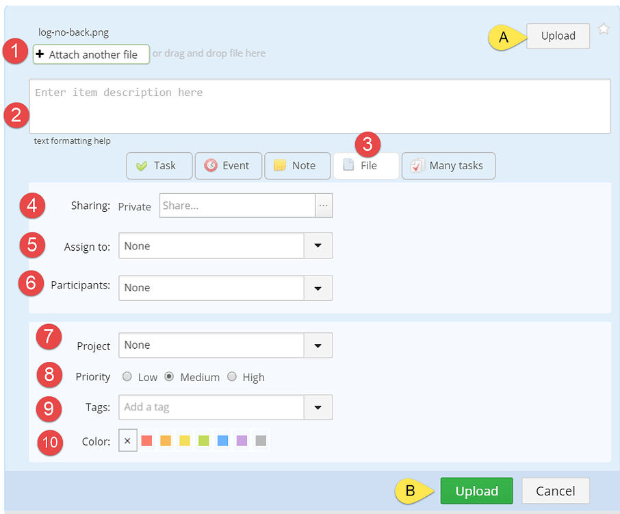 Uploading Standalone Files - Getting Started - Hitask Community